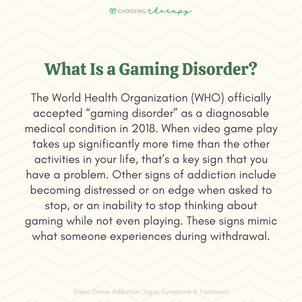 Video Game Addiction: Signs, Symptoms & Treatment