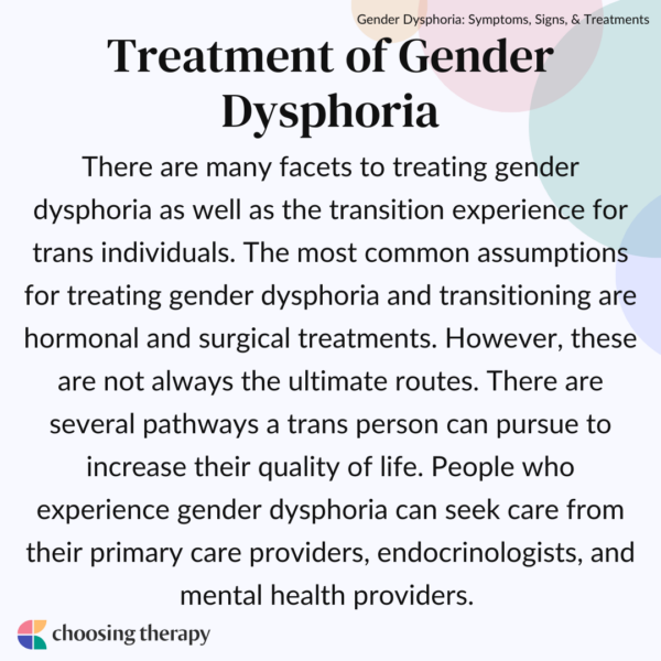 Gender Dysphoria: Symptoms, Signs, & Treatments