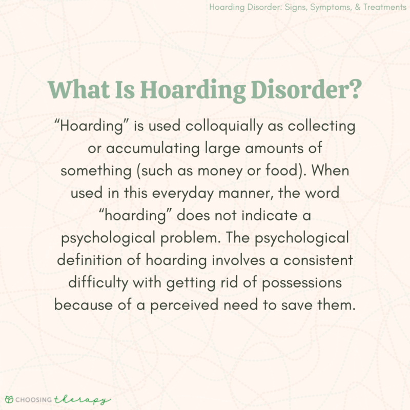 Hoarding Disorder: Signs, Symptoms, & Treatments