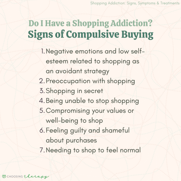 Shopping Addiction: Signs, Symptoms & Treatments