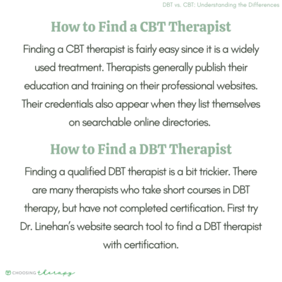 DBT Vs. CBT: Understanding the Differences