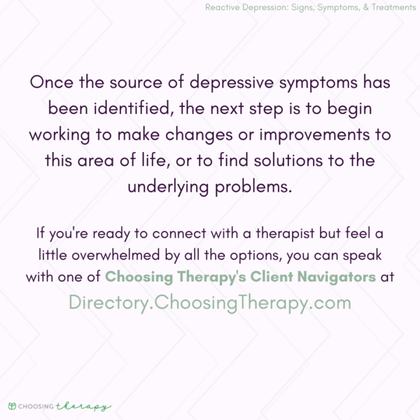 Reactive Depression: Signs, Symptoms, & Treatments