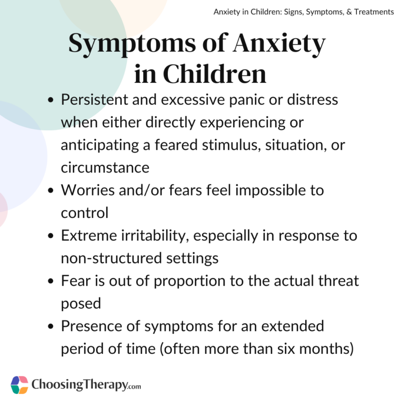 Anxiety in Children: Signs, Symptoms, & Treatments