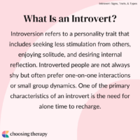Introvert: Signs, Traits, & Types - Choosing Therapy