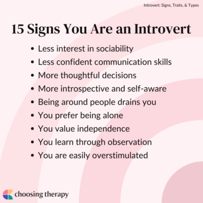 Introvert: Signs, Traits, & Types - Choosing Therapy