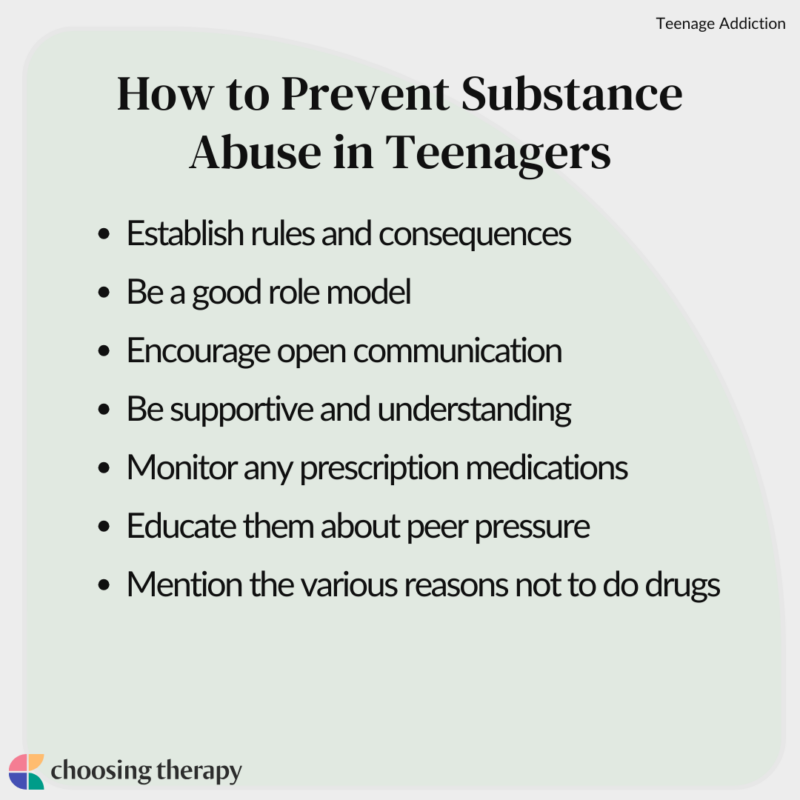Teenage Addiction: Signs, Causes, & Prevention - Choosing Therapy