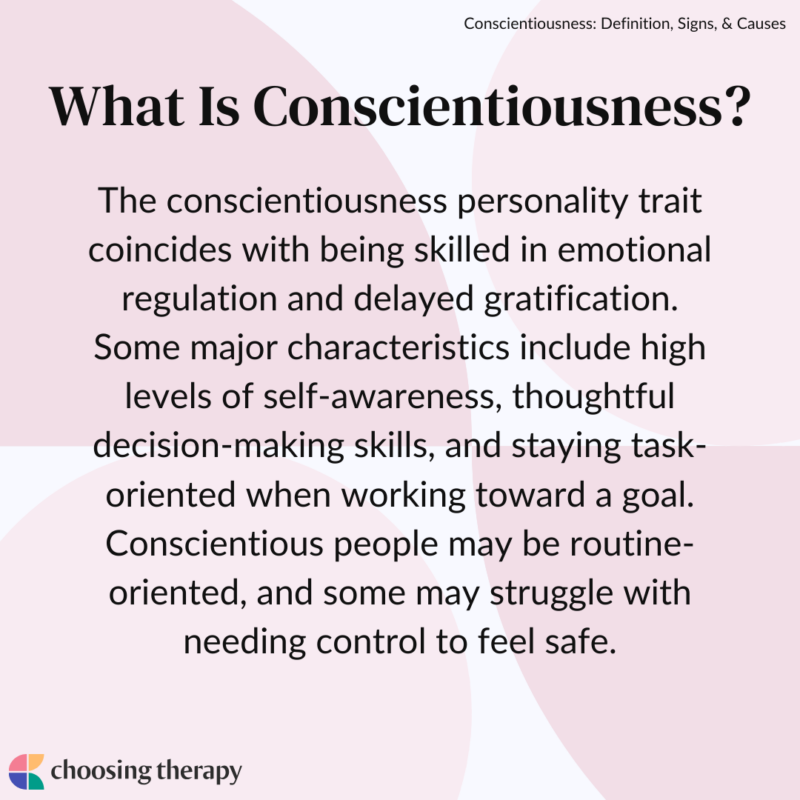 Conscientiousness: Definition, Signs, & Causes | ChoosingTherapy.com