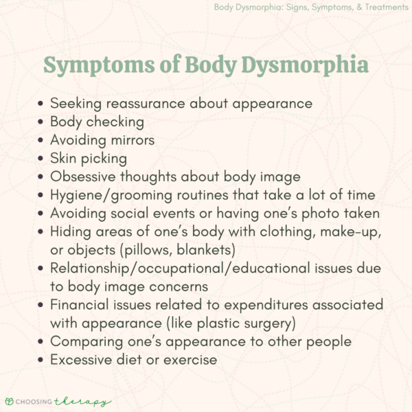 Body Dysmorphia: Signs, Symptoms, & Treatments