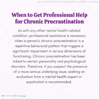 How to Deal With Chronic Procrastination & When to Get Help