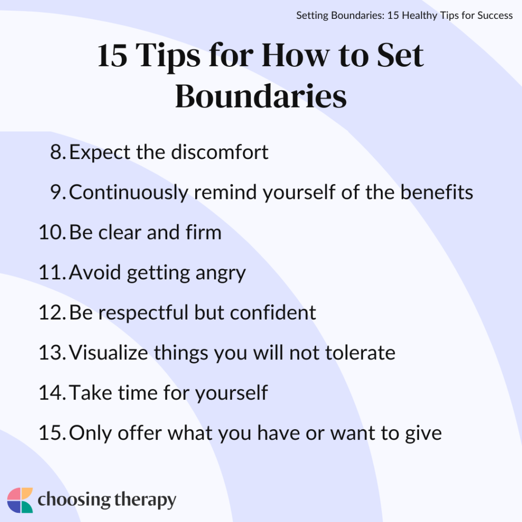 Setting Boundaries: 15 Healthy Tips for Success - Choosing Therapy