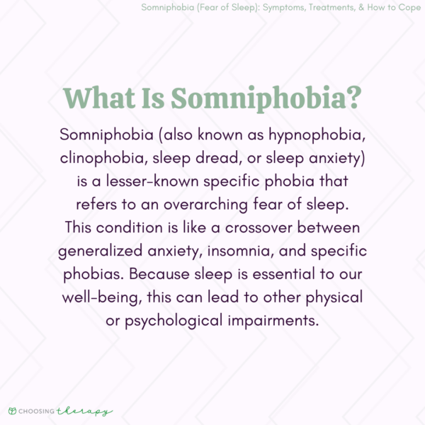 Somniphobia (Fear of Sleep): Symptoms, Treatments, & How to Cope