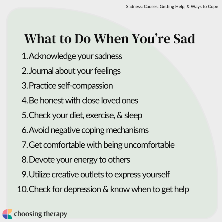 Sadness: Causes, Getting Help, & 10 Ways to Cope