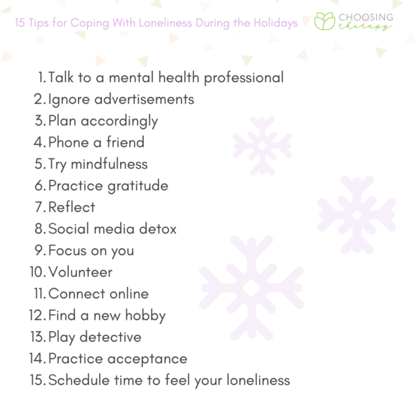 30 Tips for Coping With Loneliness During the Holidays