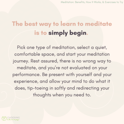 Meditation: Benefits, How It Works, & Exercises to Try - Choosing Therapy