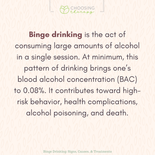 Binge Drinking: Signs, Causes, & Treatments | ChoosingTherapy.com