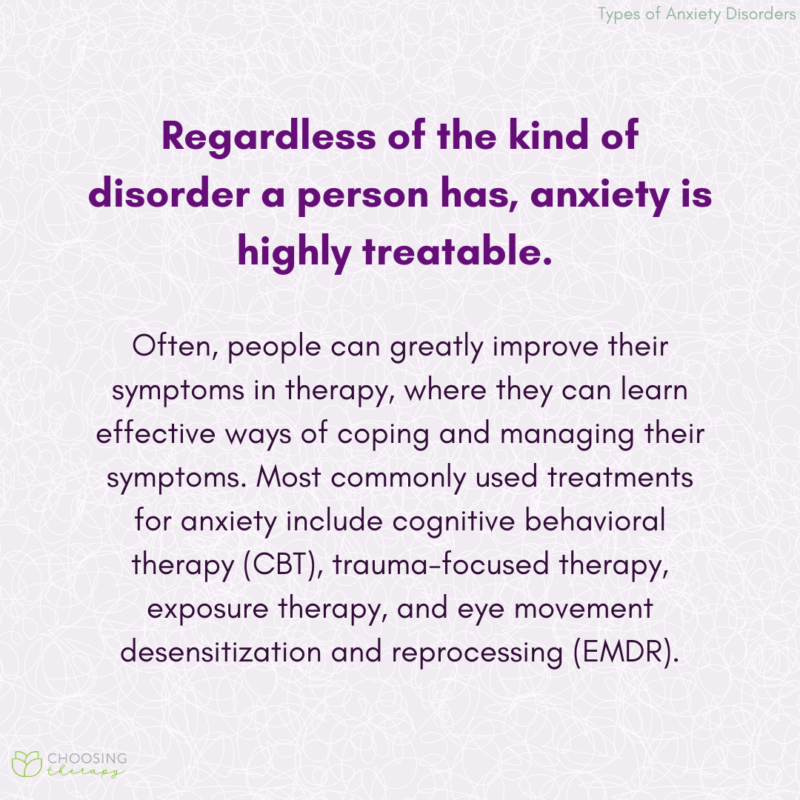 Types of Anxiety Disorders