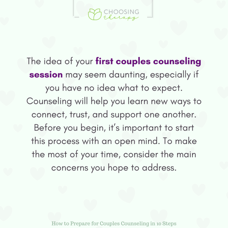 How to Prepare for Couples Counseling in 12 Steps
