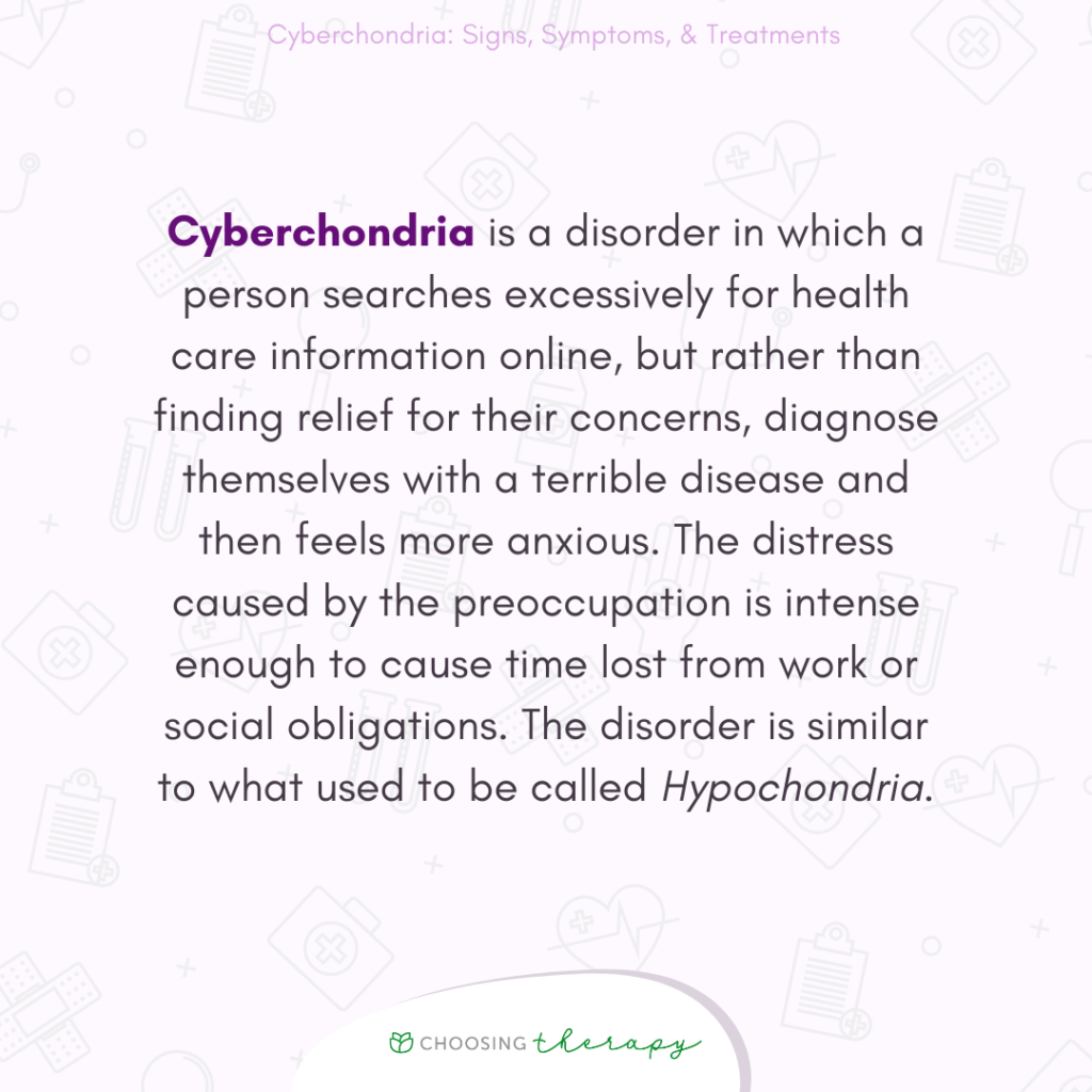 Cyberchondria: Signs, Symptoms, & Treatments - Choosing Therapy