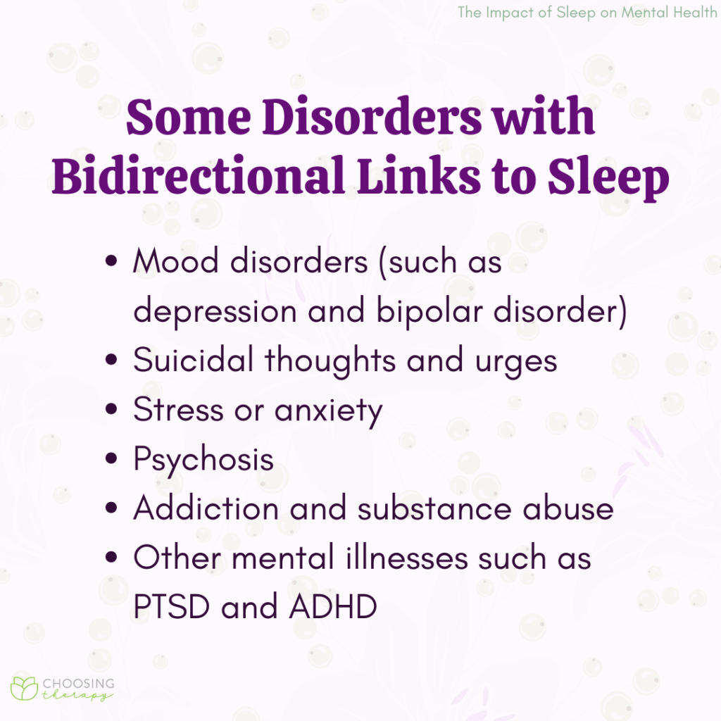 The Impact of Sleep on Mental Health - Choosing Therapy