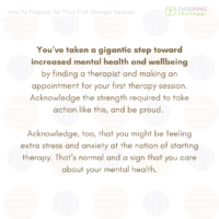 13 Tips to Help You Prepare for Your First Therapy Session