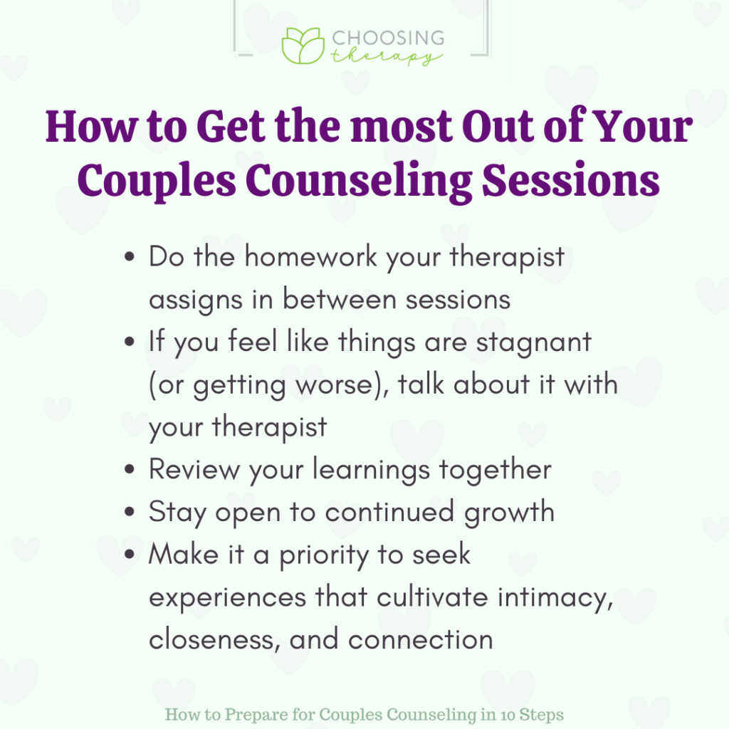 How to Prepare for Couples Counseling in 12 Steps