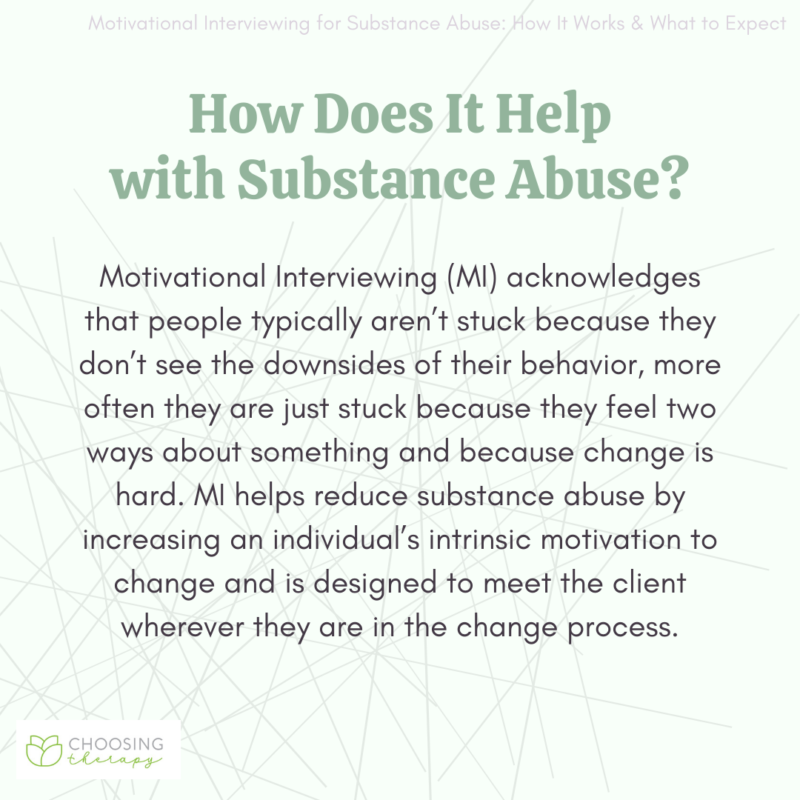 Motivational Interviewing for Substance Abuse