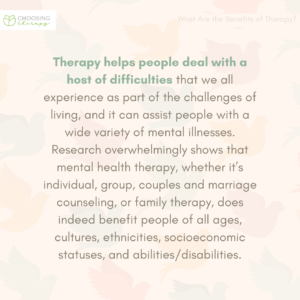 What Are the Benefits of Therapy?