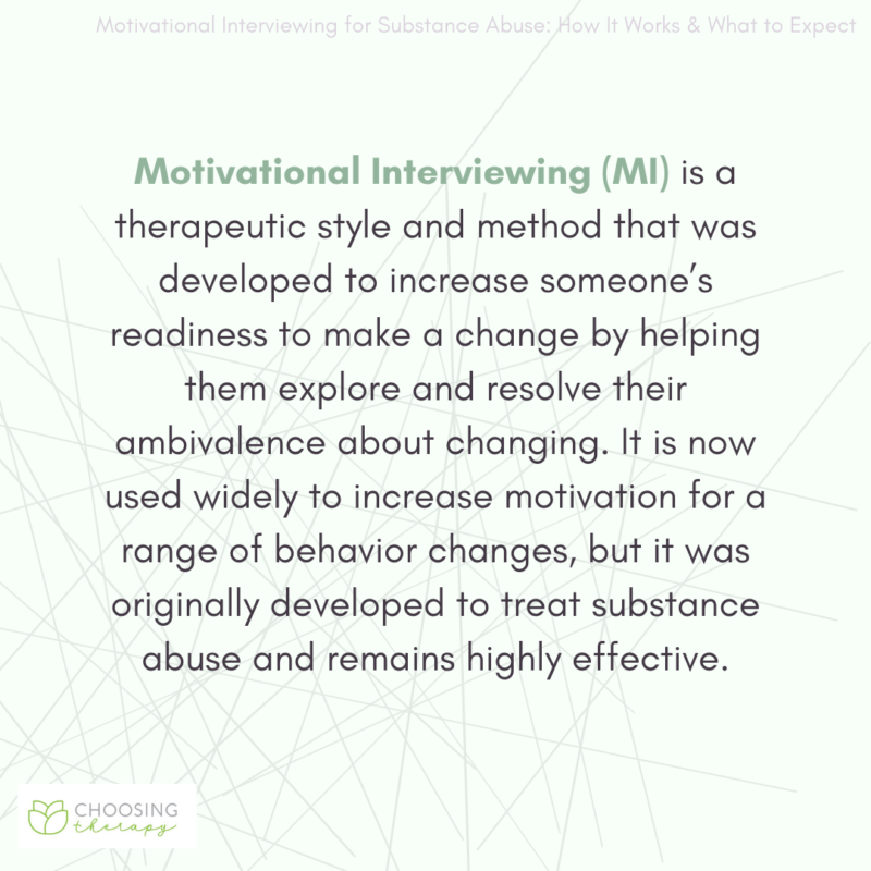 Motivational Interviewing for Substance Abuse