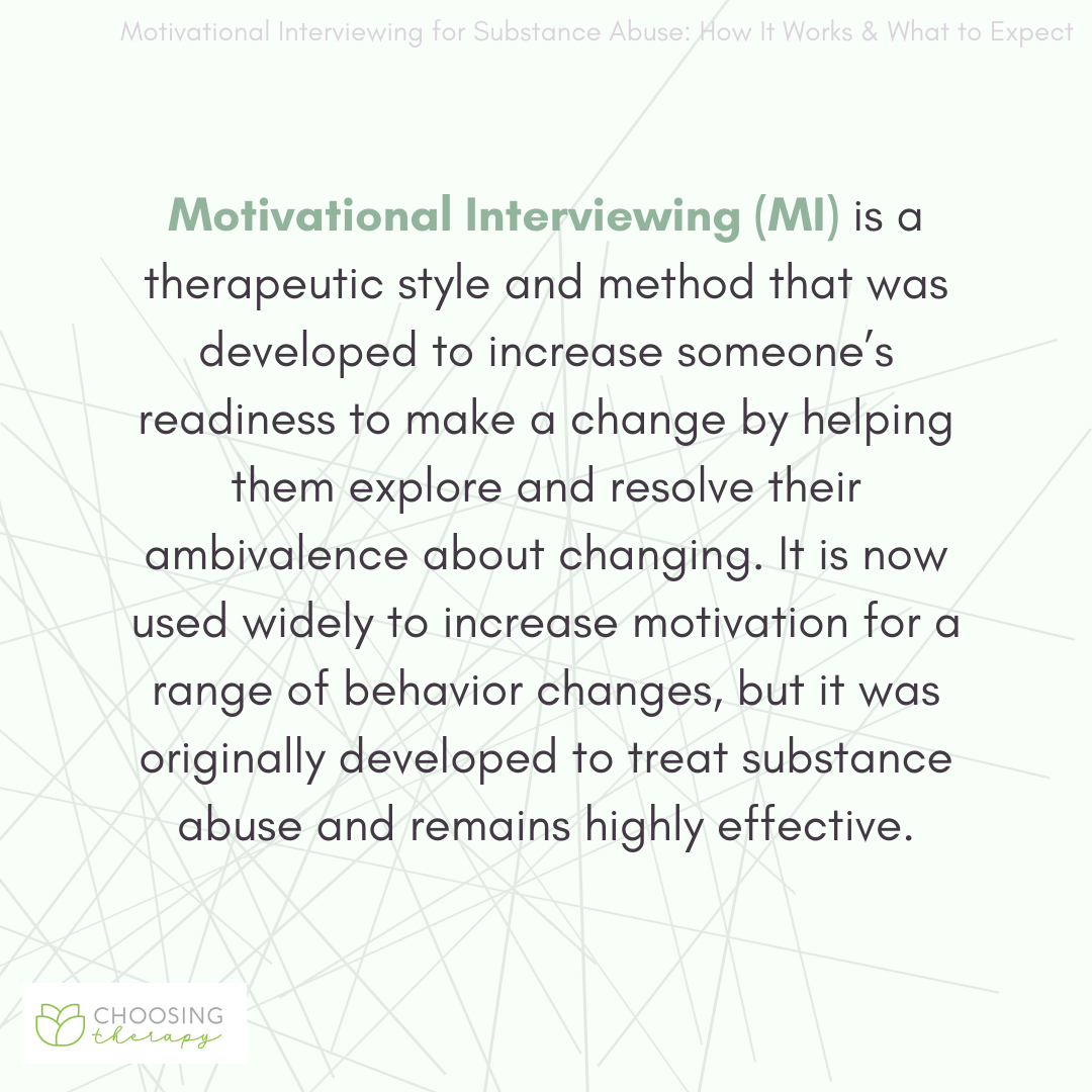 Motivational Interviewing for Substance Abuse
