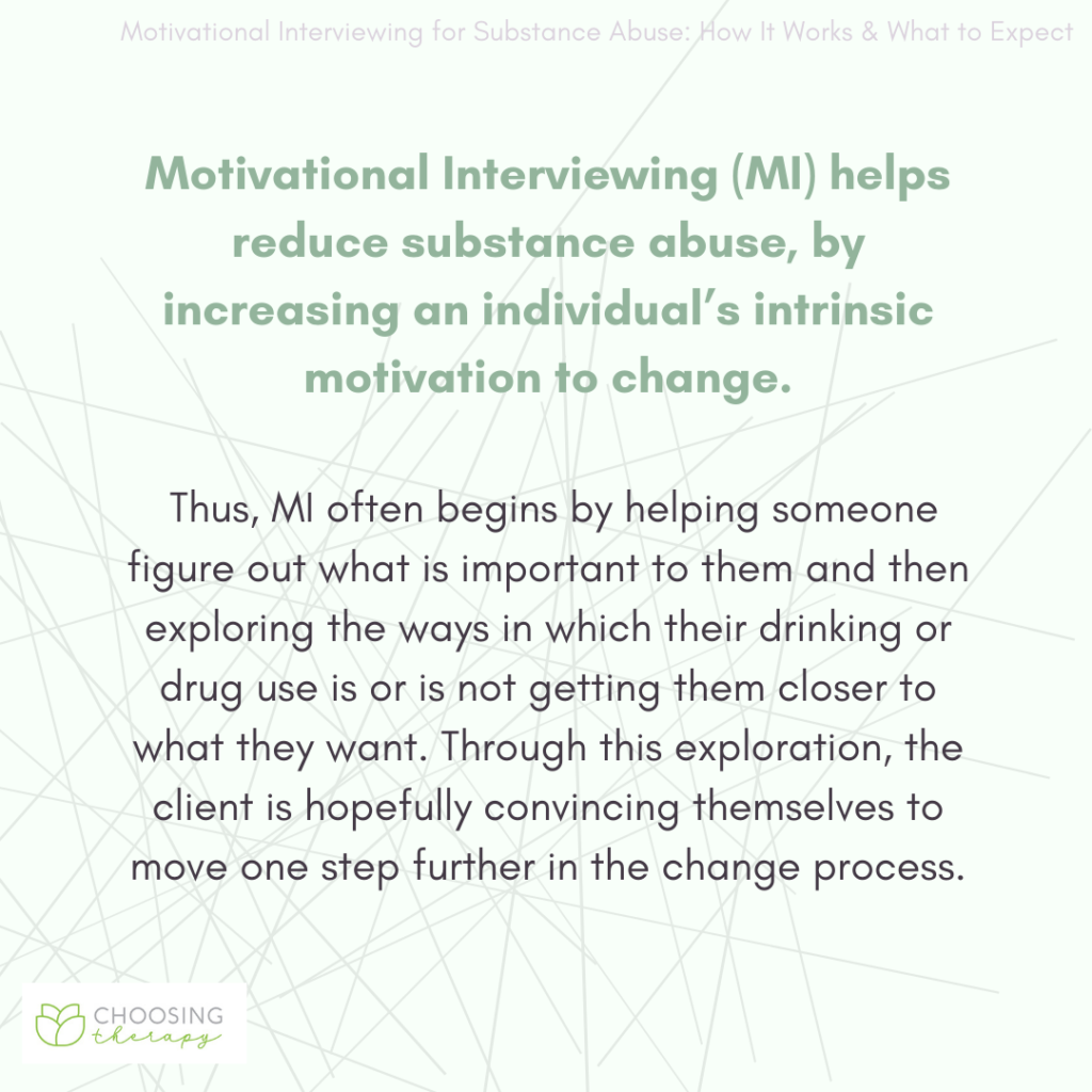 Motivational Interviewing for Substance Abuse