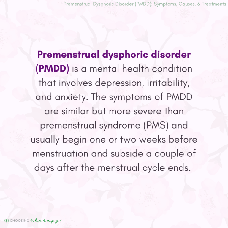 Premenstrual Dysphoric Disorder (PMDD)