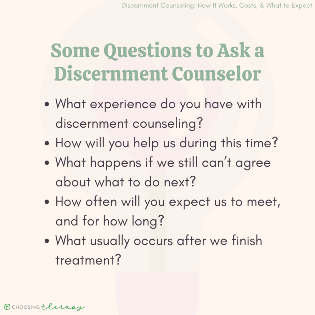 Discernment Counseling: How It Works, Costs, & What to Expect