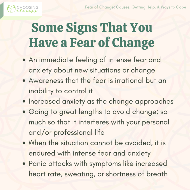 Fear of Change: Causes, Getting Help, & Ways to Cope