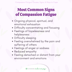 Compassion Fatigue: Causes, Signs, & Ways to Cope