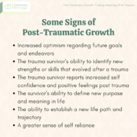 Post Traumatic Growth: Finding Meaning After Trauma