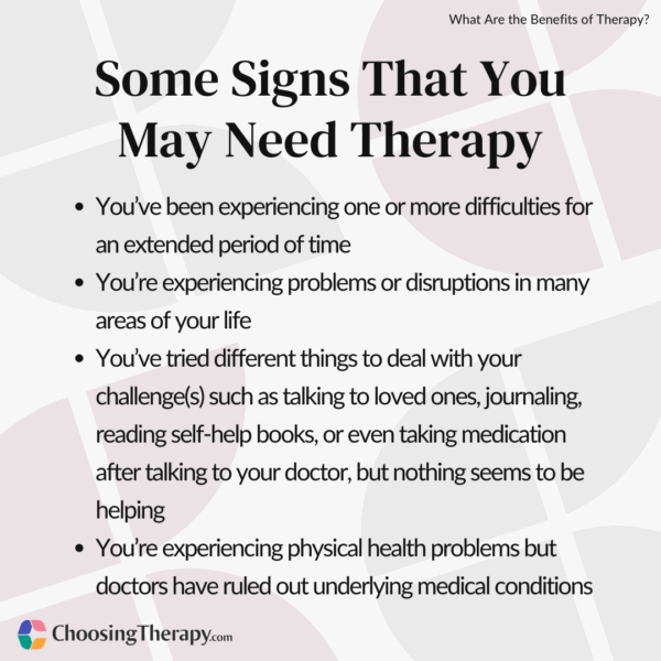 What Are the Benefits of Therapy?