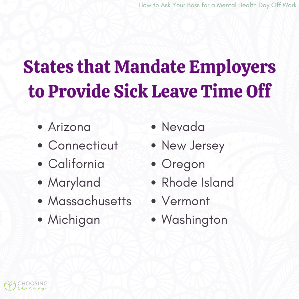 How to Ask Your Boss for a Mental Health Day Off Work