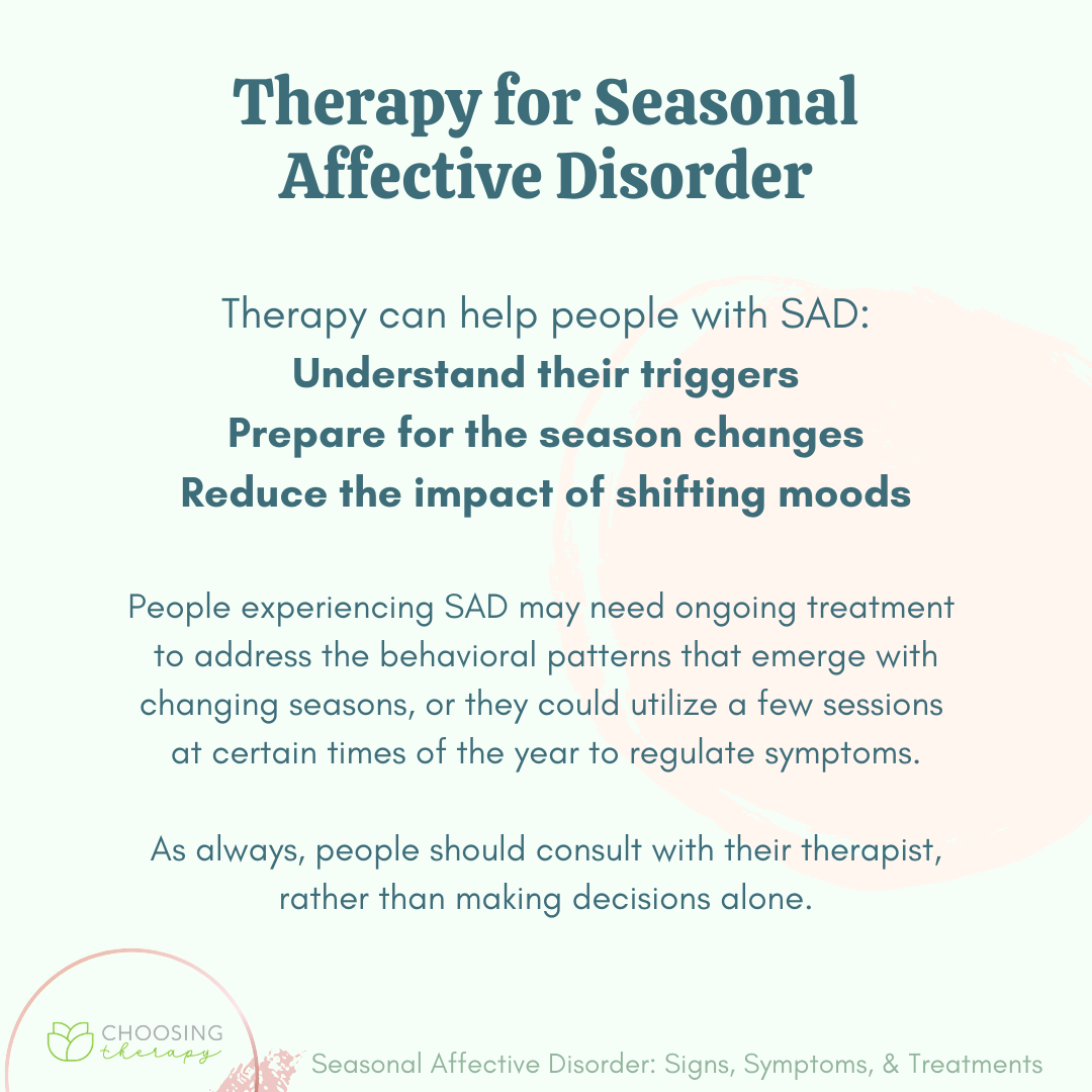 Seasonal Affective Disorder (SAD): Signs, Symptoms, & Treatments