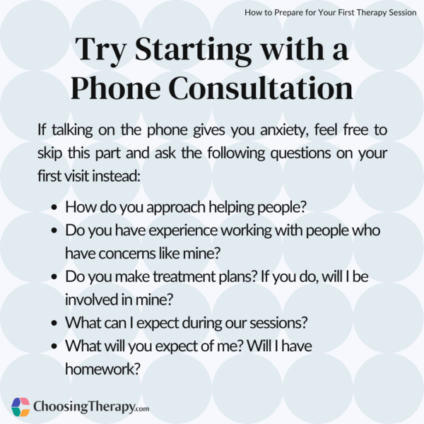 13 Tips to Help You Prepare for Your First Therapy Session