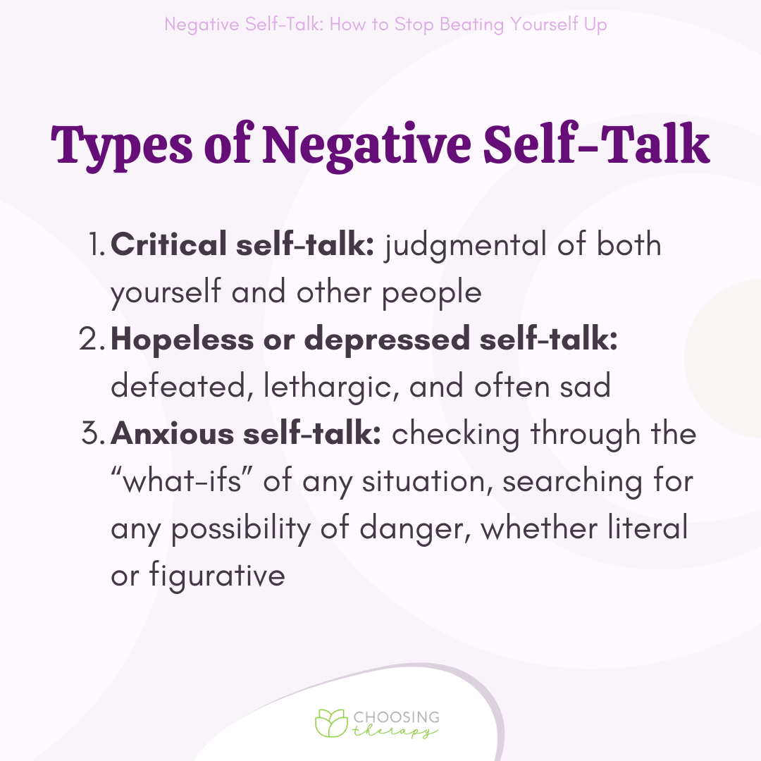 Negative Self-Talk: How to Stop Beating Yourself Up - Choosing Therapy