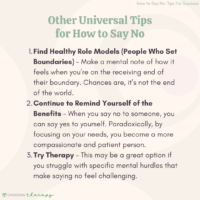 How to Say No: 20 Tips For Success - Choosing Therapy