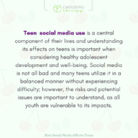 How Social Media Affects Teens - Choosing Therapy