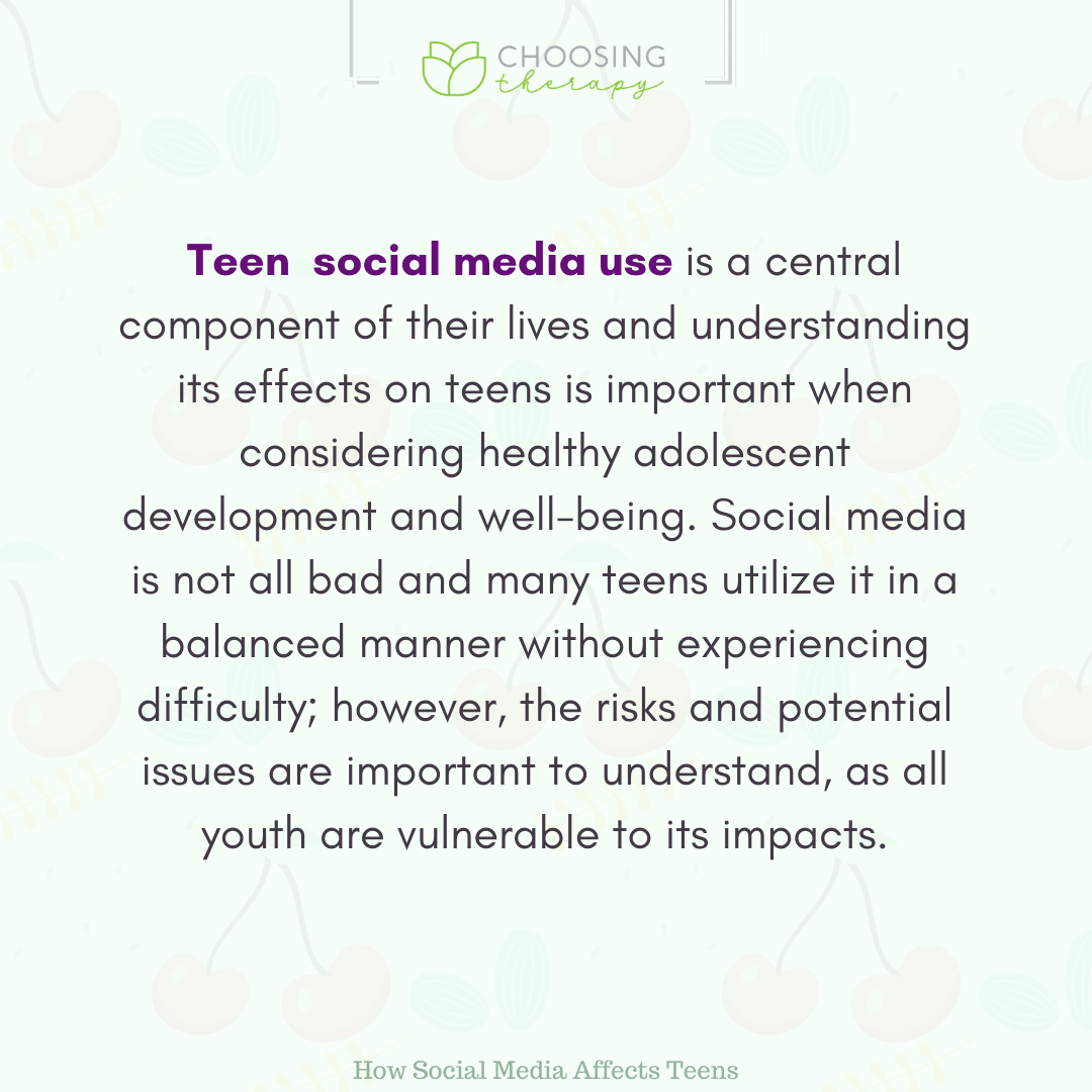 How Social Media Affects Teens - Choosing Therapy