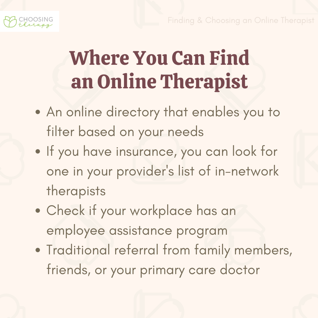 How to Find an Online Therapist