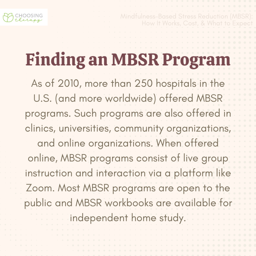 How Mindfulness-Based Stress Reduction (MBSR) Works