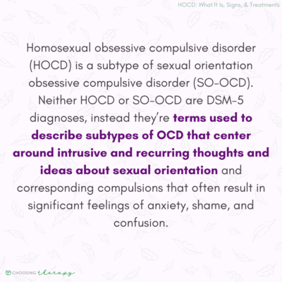 What is Homosexual Obsessive Compulsive Disorder (HOCD)?