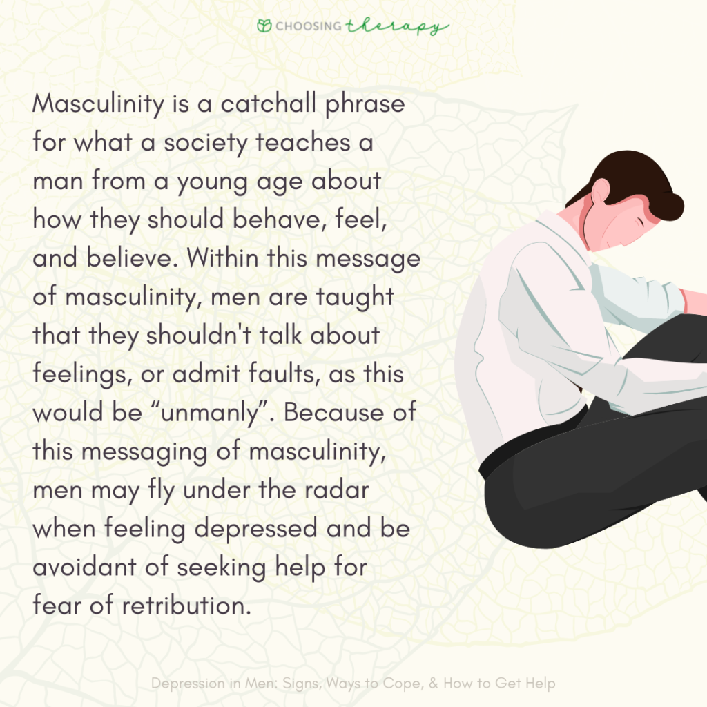 Depression in Men: Signs, Ways to Cope, & How to Get Help