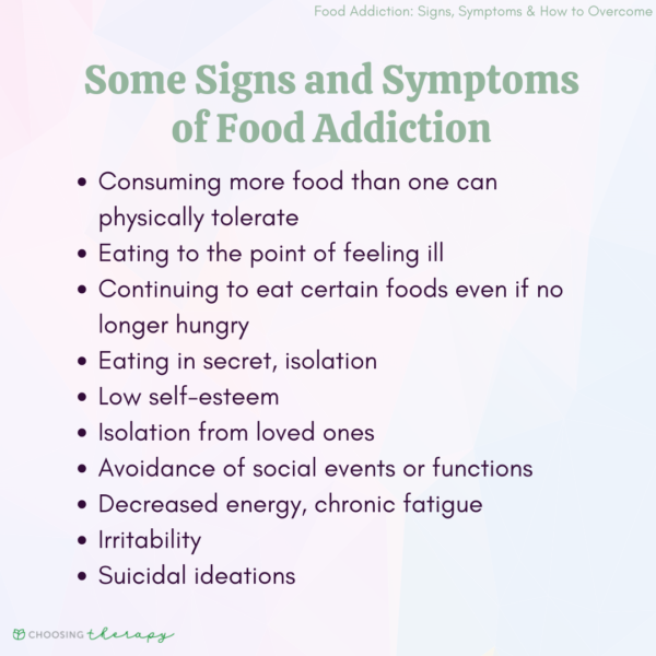 Food Addiction: Signs, Symptoms & How to Overcome - Choosing Therapy