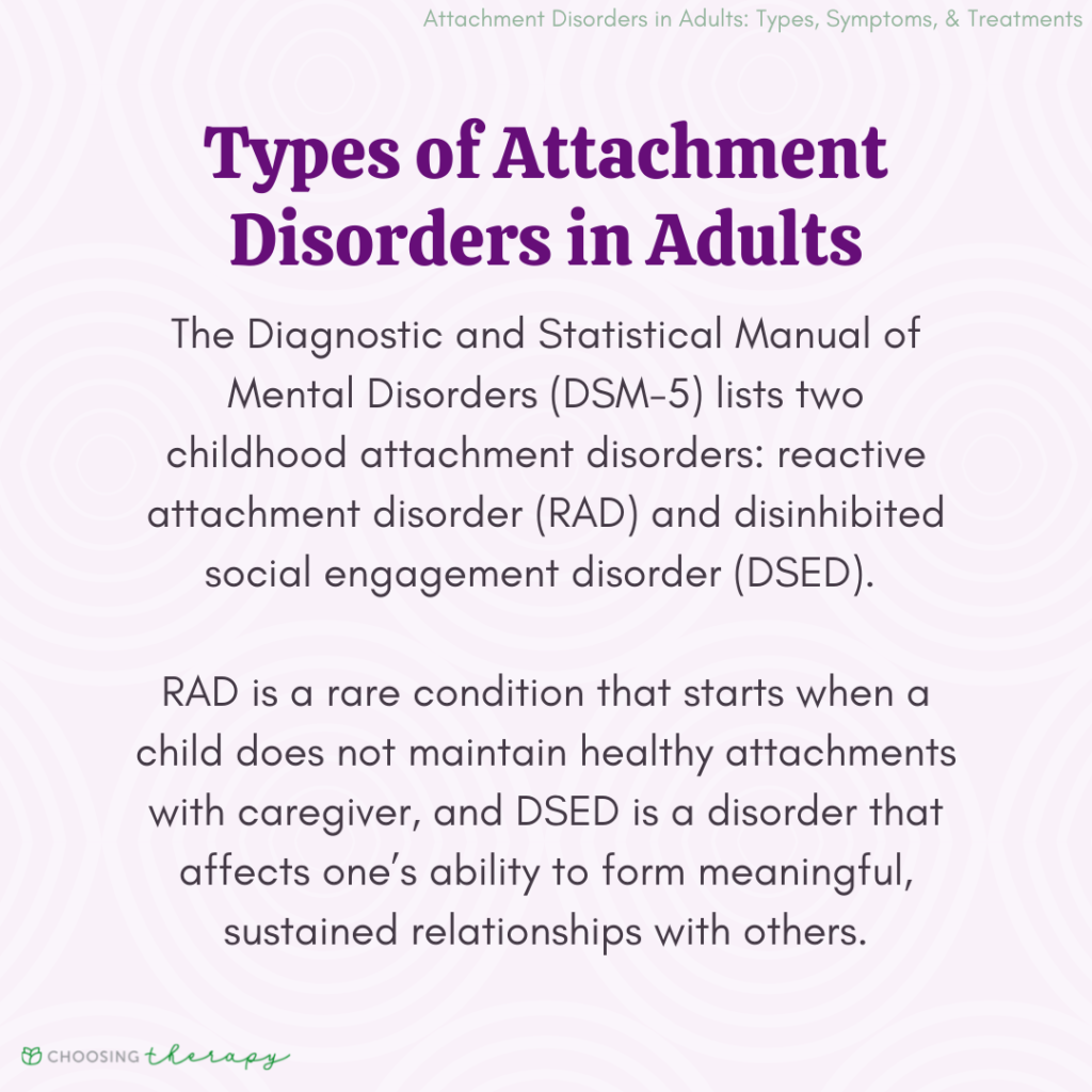 Attachment Disorders in Adults: Types, Symptoms, & Treatments