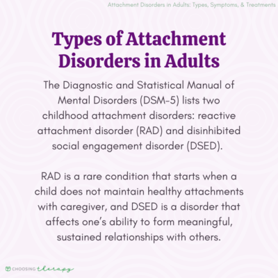 Attachment Disorders in Adults: Types, Symptoms, & Treatments